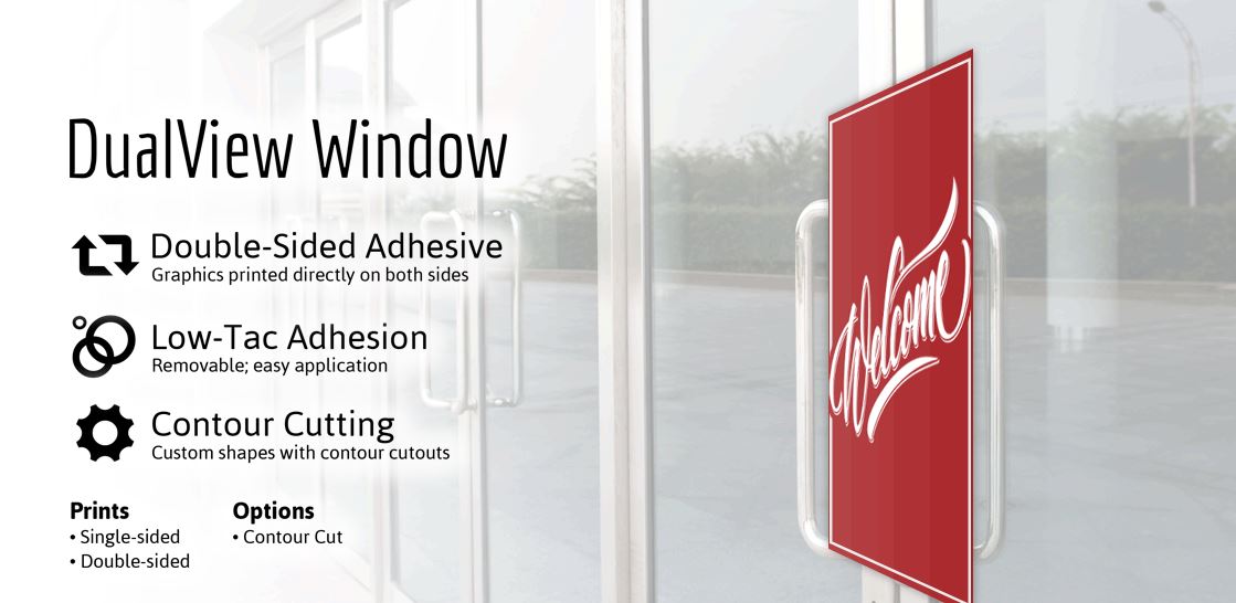 Quick Print Solutions · Dual View Window Graphics