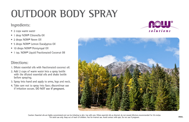 0866L - Outdoor Body Spray Recipe Cards
