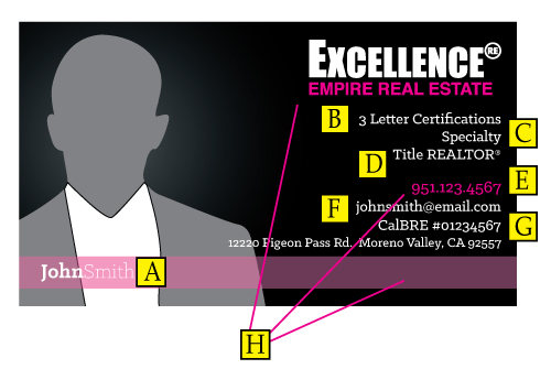 Printing Connection · Excellence Empire Business Cards