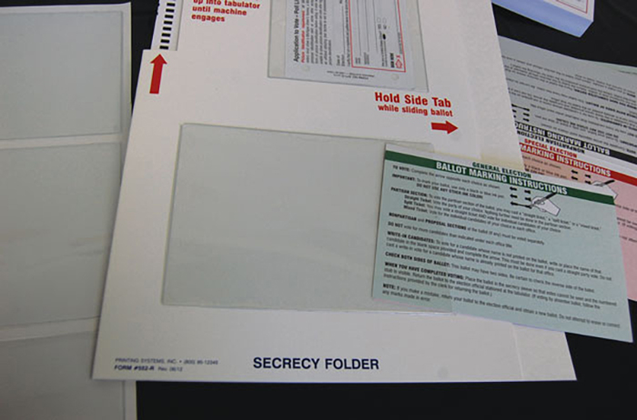 Printing Systems · 452 Pouches for Ballot Instruction Sheets (24/Pkg.)