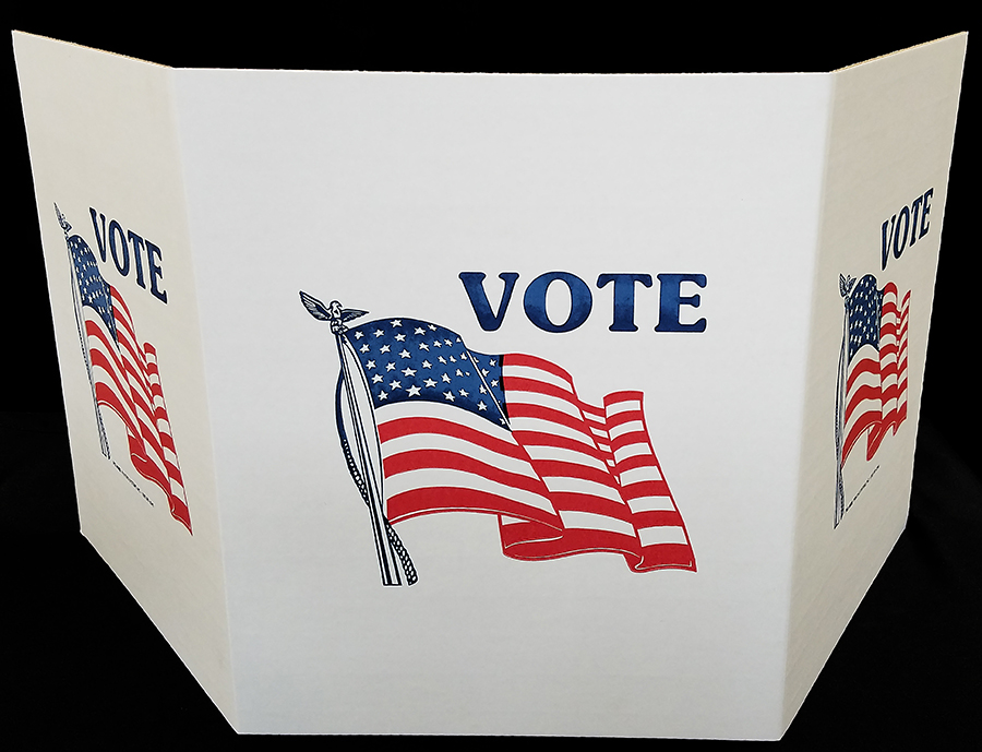 Printing Systems · 980 Cardboard Table Top Poll Booth