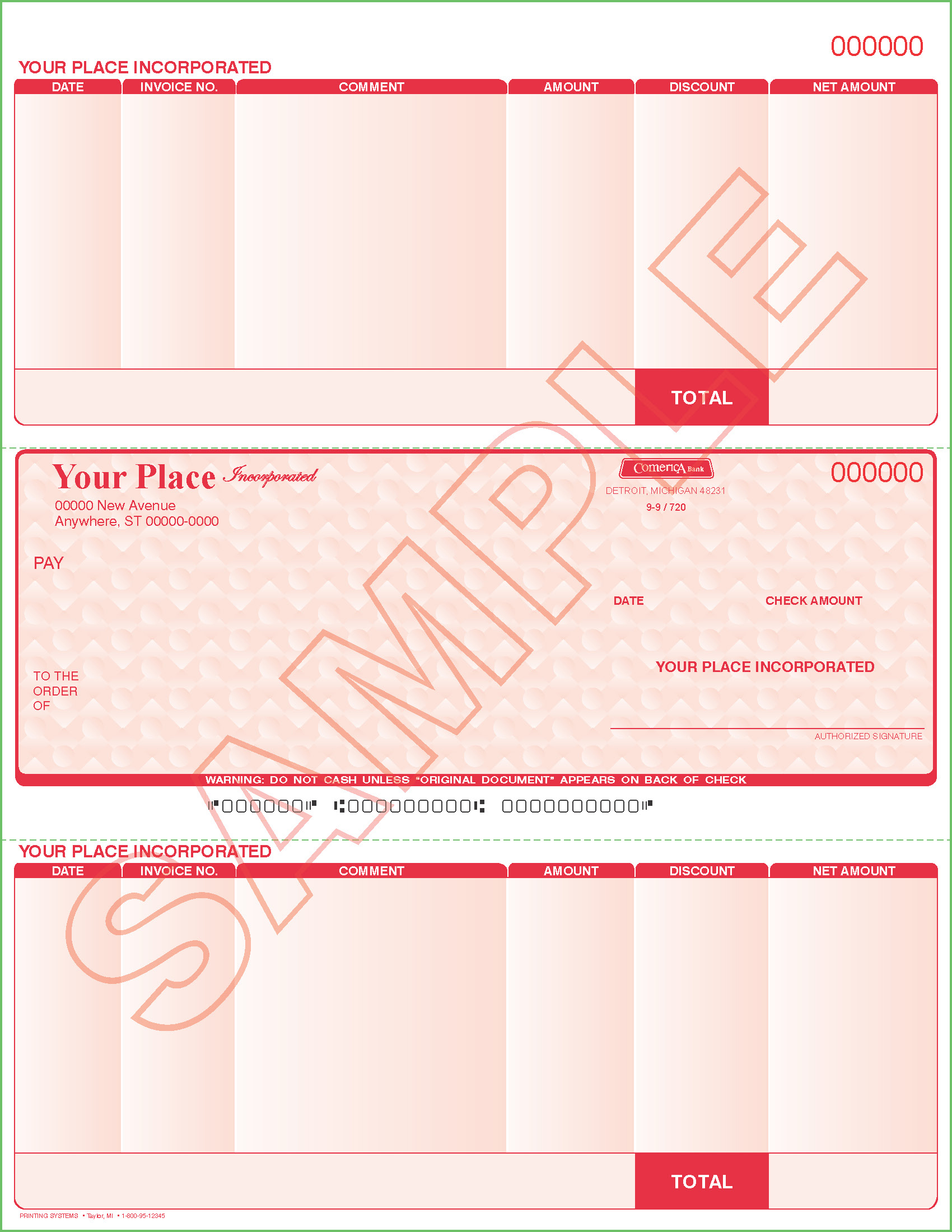 Printing Systems · Mas90 Laser Check - Middle Position (AP)