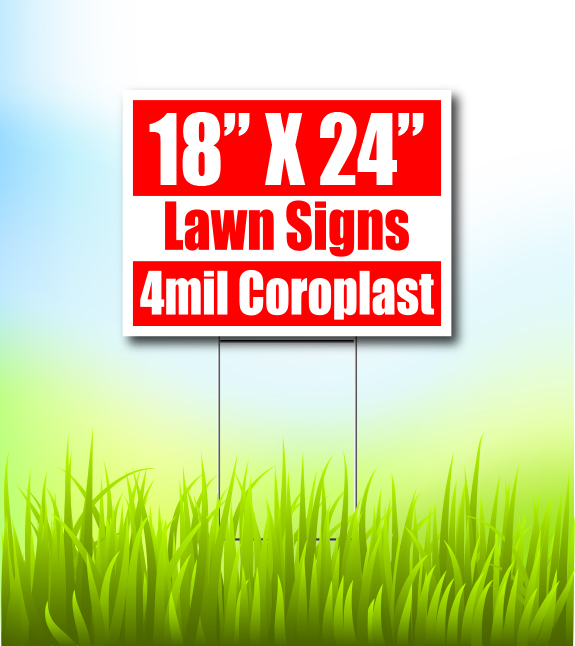 Printing Systems · Lawn Signs 18 x 24
