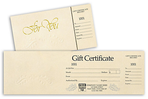 Fasprint, Inc · Gift Certificate - Gold Embossed