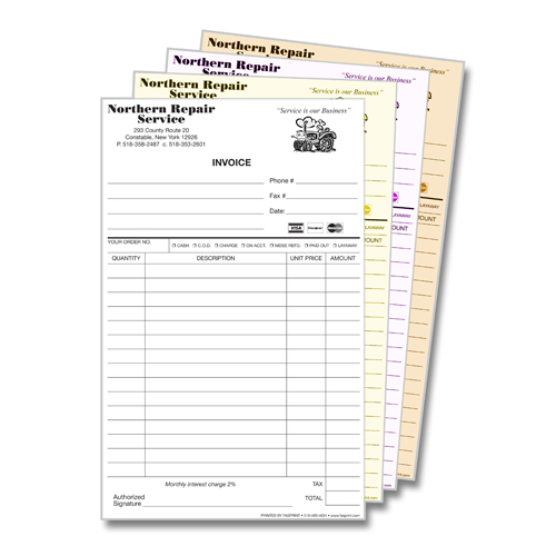 Fasprint, Inc · 4-part Carbonless Form
